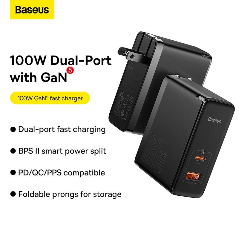 Baseus GaN5 Pro Fast Charger C+U 100W price in Bangladesh