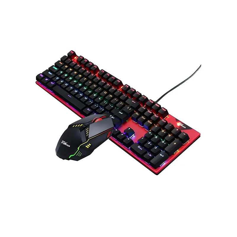 PC Power Flare Combo RGB Wired Mechanical Gaming Keyboard & Mouse Price ...