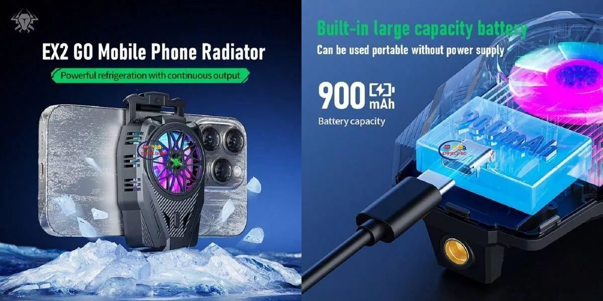 Plextone EX2 GO RGB Magnetic Radiator Phone Cooler - Ismail Electronic