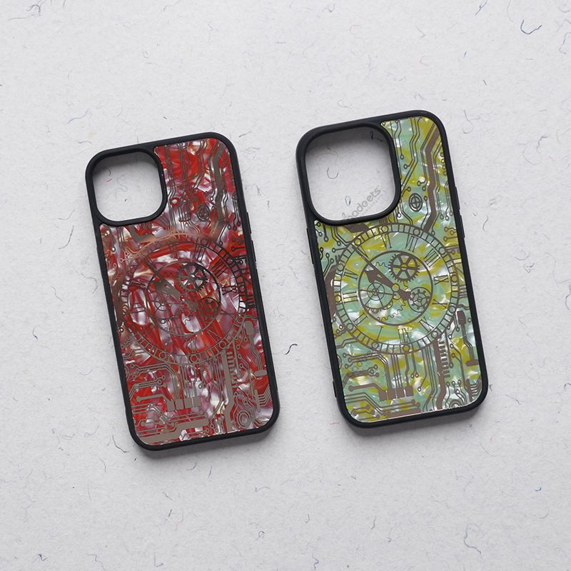 iPhone 14 Series Radium Circuit Clock Design MagSafe Transparent Case ...