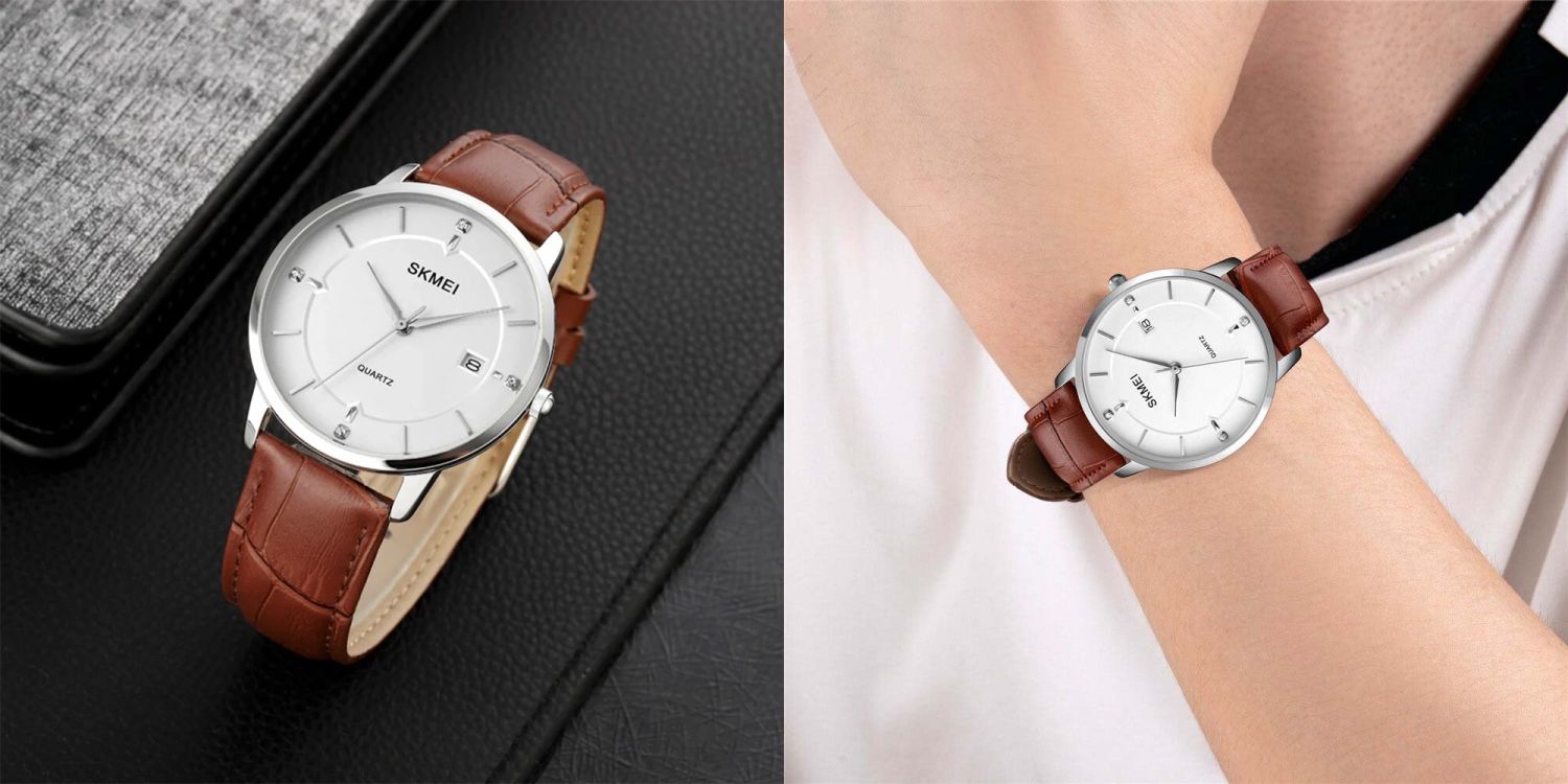 SKMEI 1801 Leather Band Men’s Watch