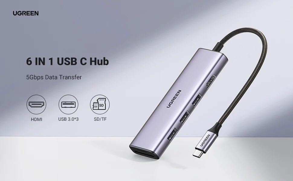 UGREEN 6-in-1 USB C to USB Hubs price in Bangladesh