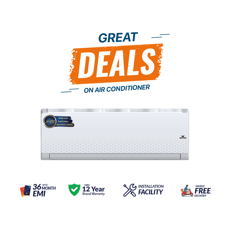 Walton WSI-DIAMOND-18M Frost Clean Intelligent Inverter Air Conditioner ...