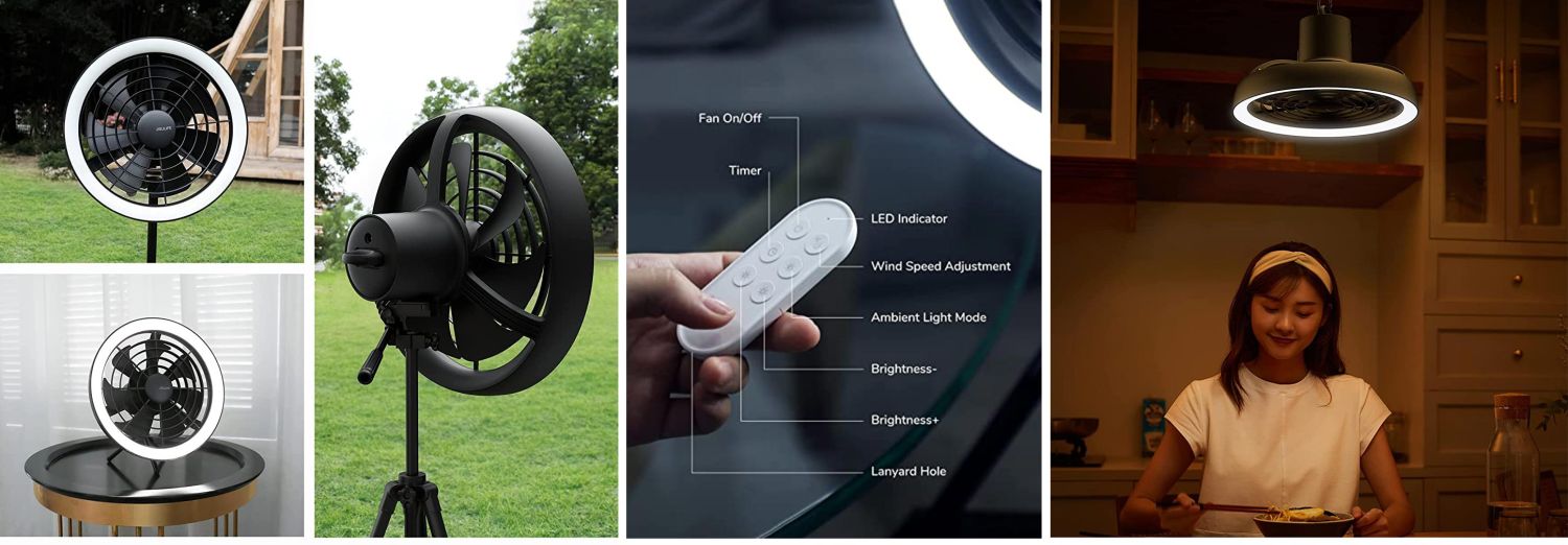 JISULIFE FA17 Outdoor with LED Ceiling Fan Price in Bangladesh